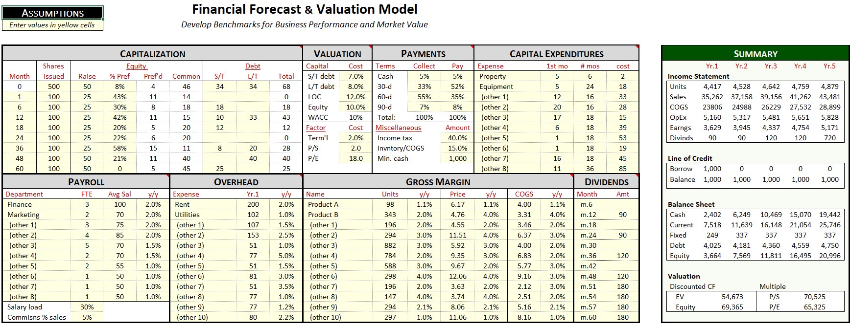 Financial Forecast & Valuation Model Enterprise Edition An enterprise ...
